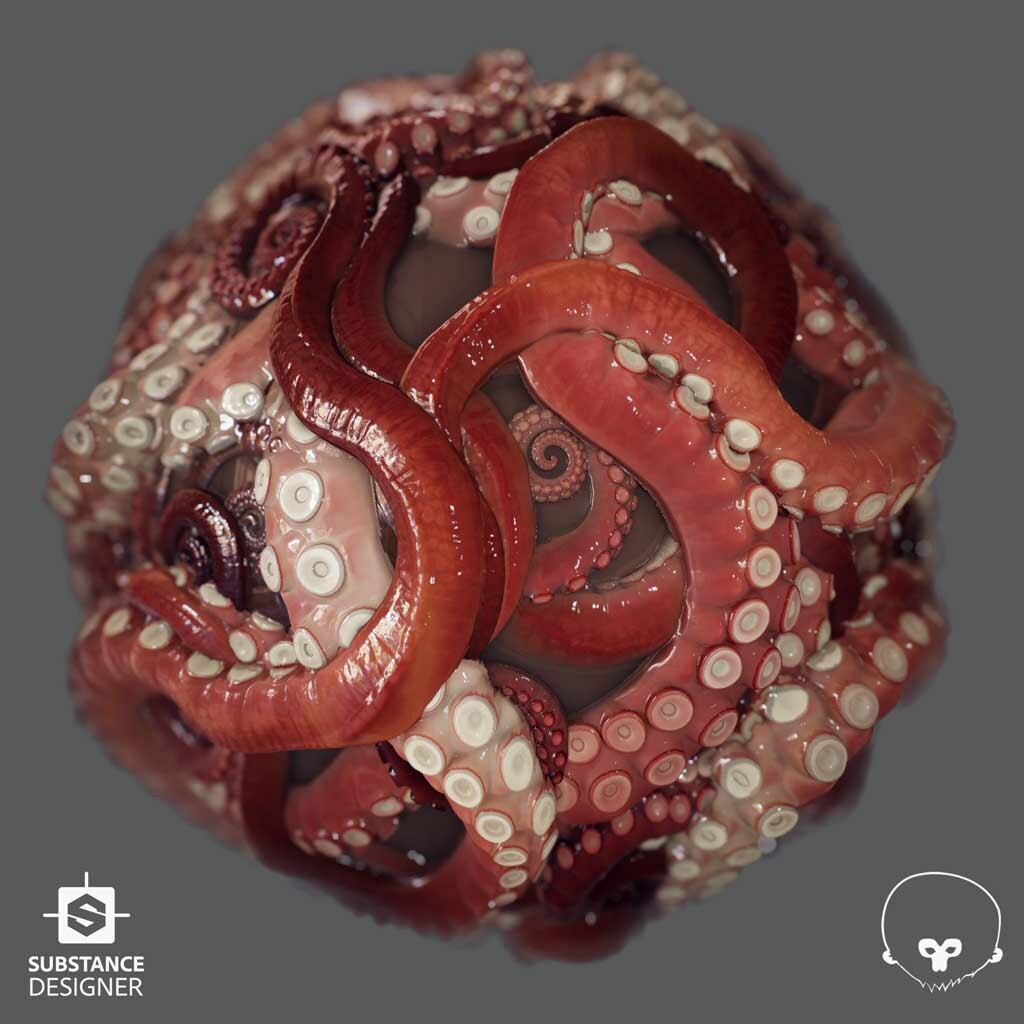 ArtStation - Procedural Tentacles - Mayterials2020