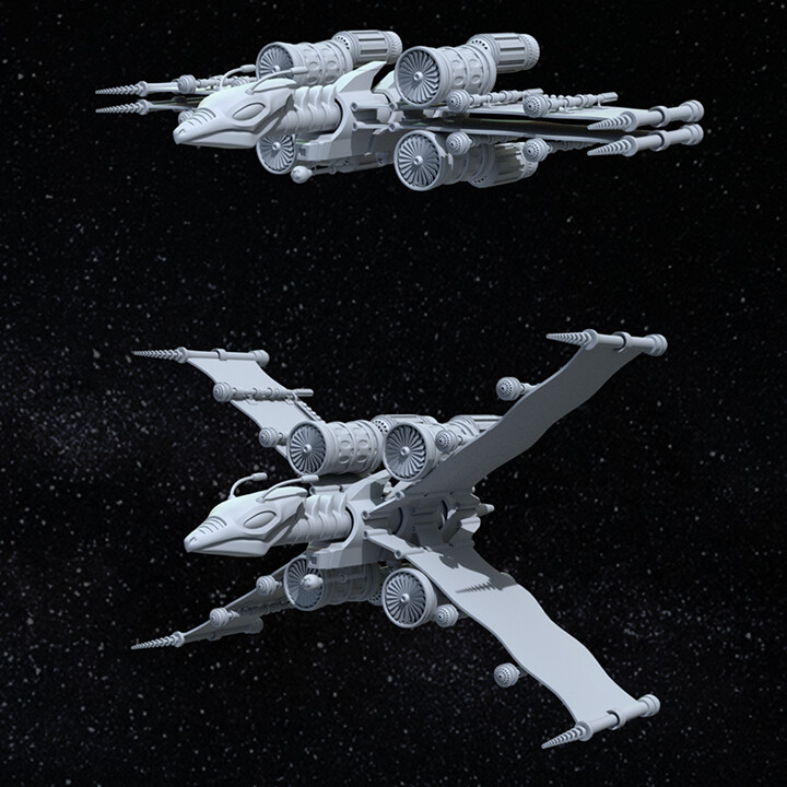 ArtStation - Dragon/Insect Spaceship X-Wing Style