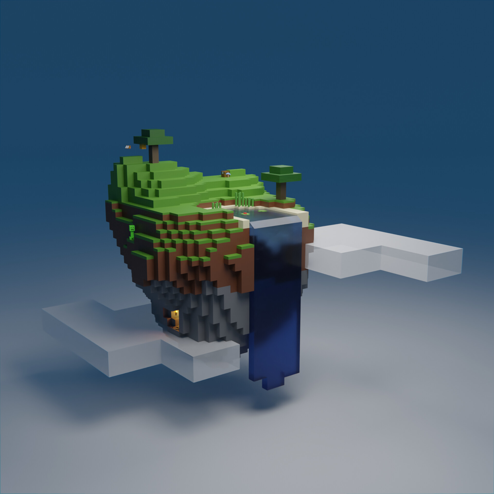 ArtStation - Flying Island [Minecraft]