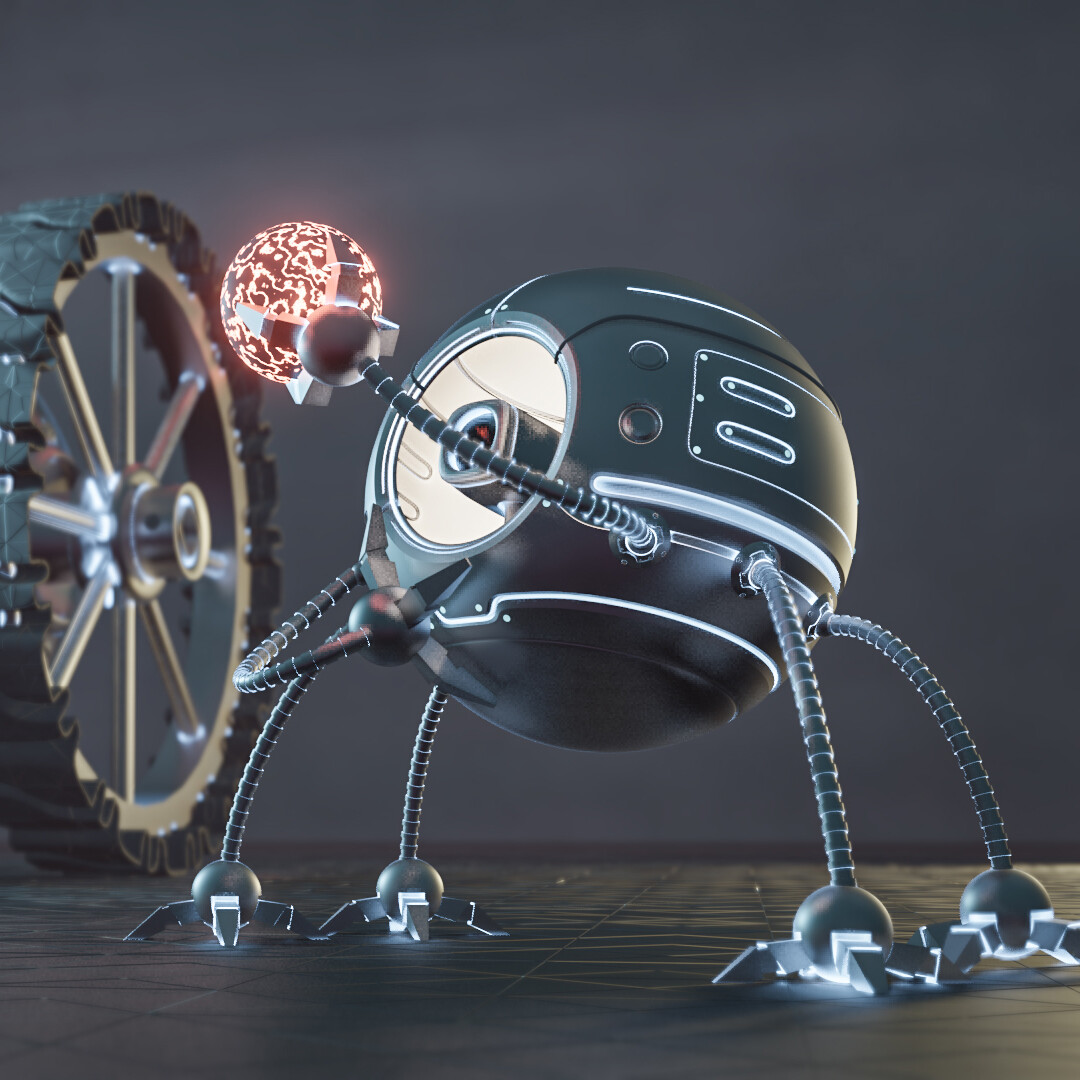 ArtStation - A Robot, Eevee render test