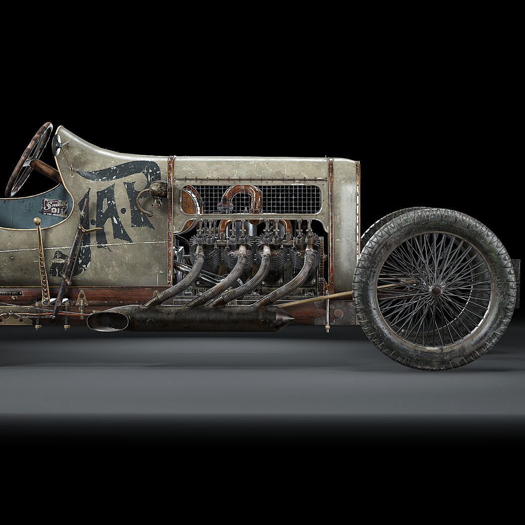 ArtStation - JAP V8-Powered GN Cycle Car