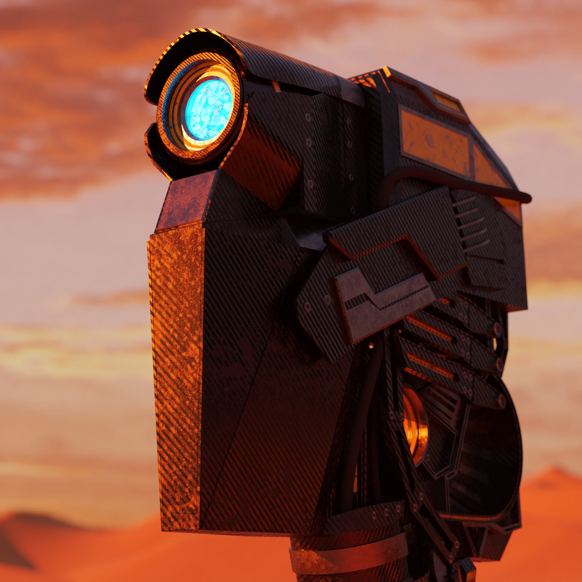 ArtStation - robot head modeling