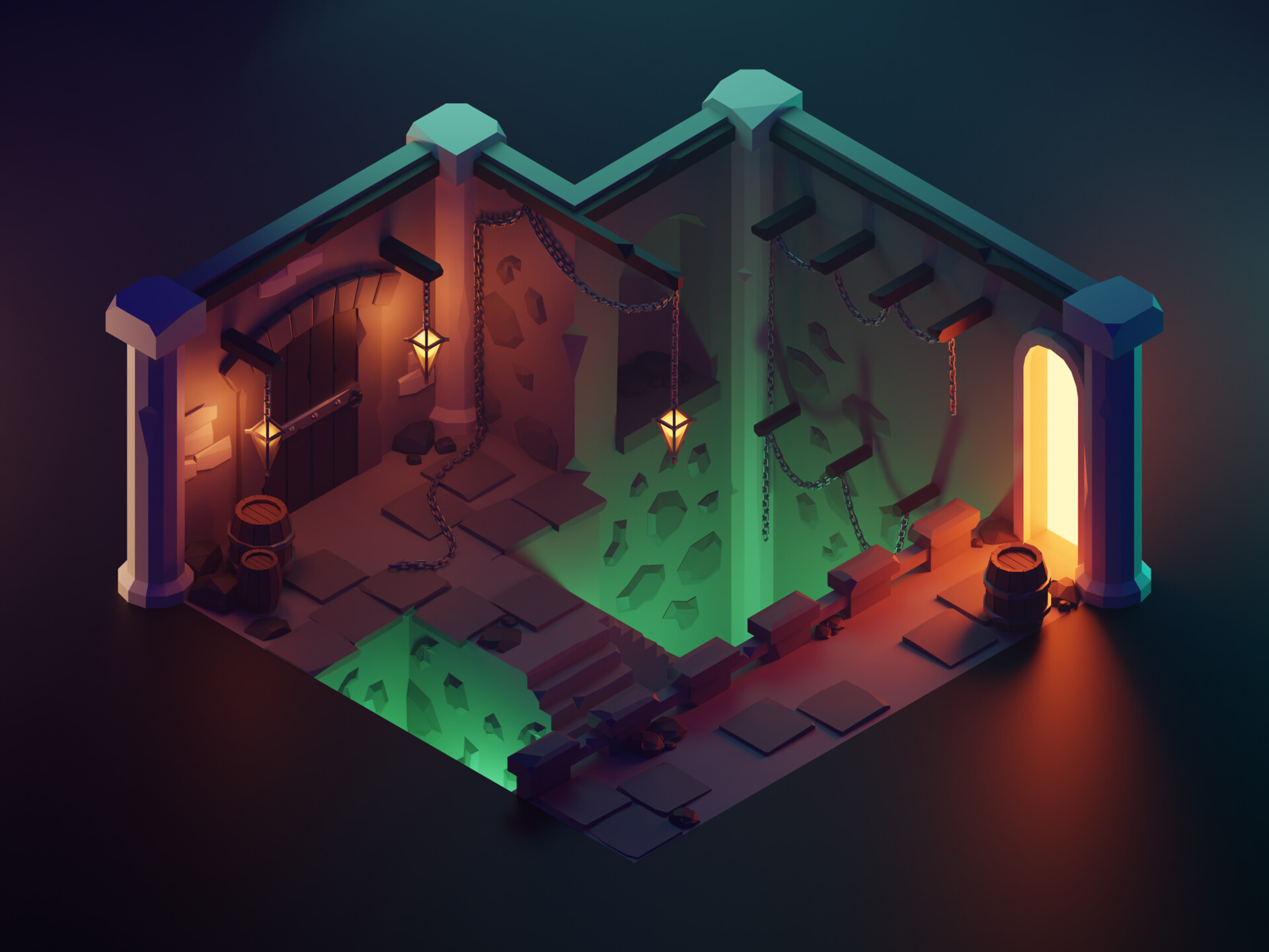 ArtStation - Dungeon (isometric)