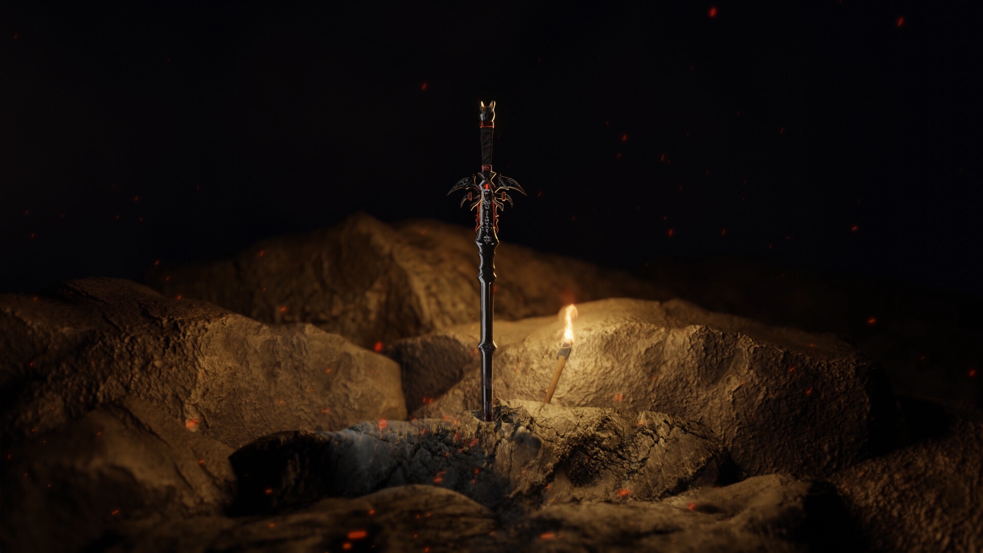 ArtStation - Magical medieval sword