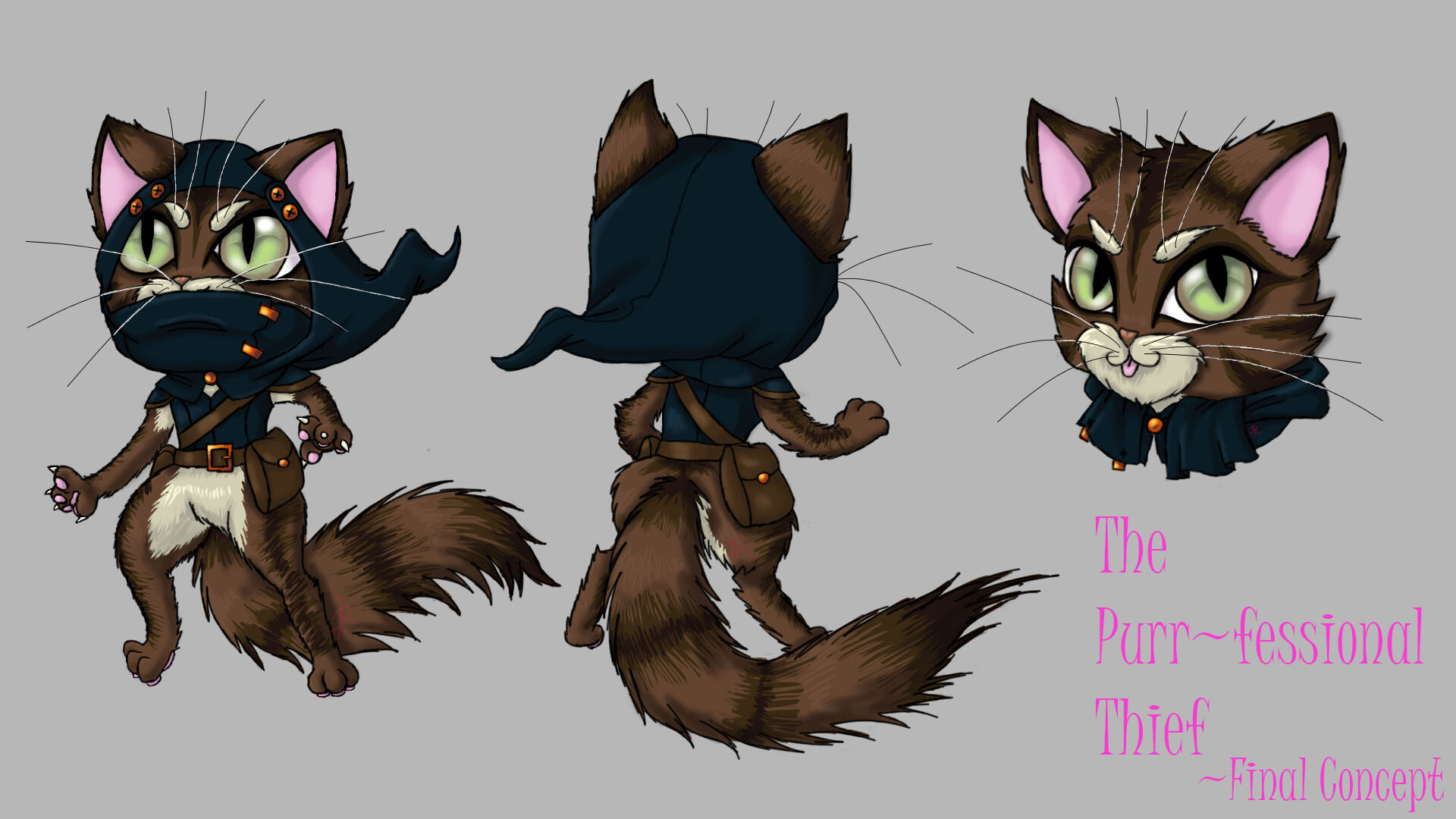 ArtStation - The Purr-fessional Thief- Character Concept Art, 3D Model ...