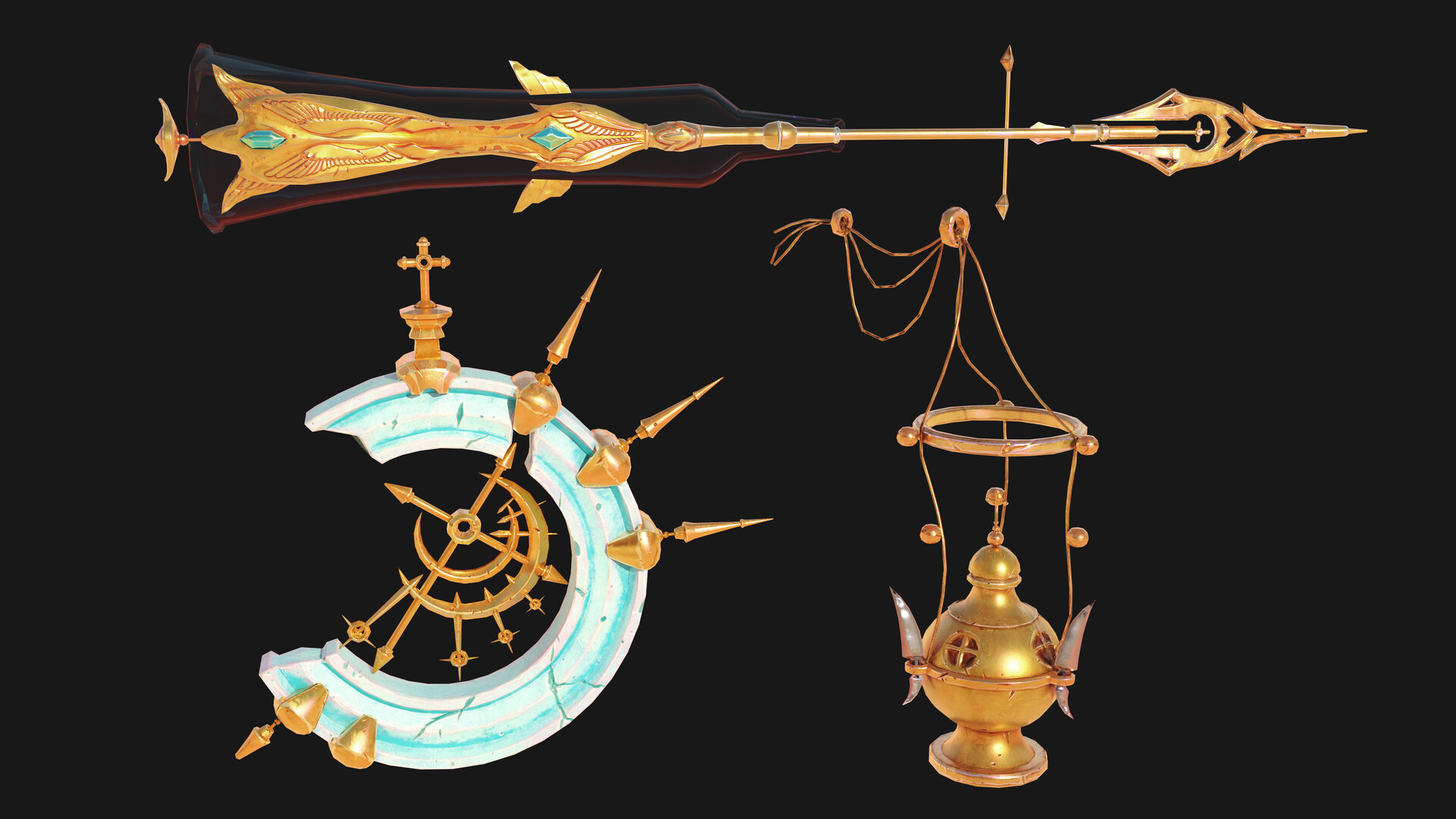 ArtStation - healer weapon