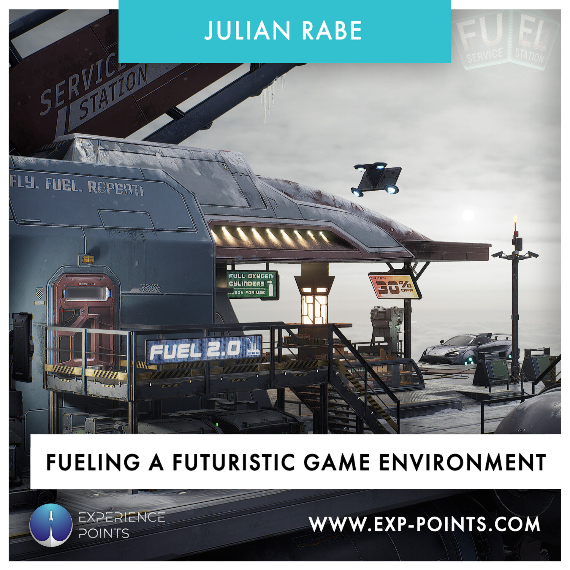 ArtStation - Fueling a Futuristic Game Environment | Exp-Points Article