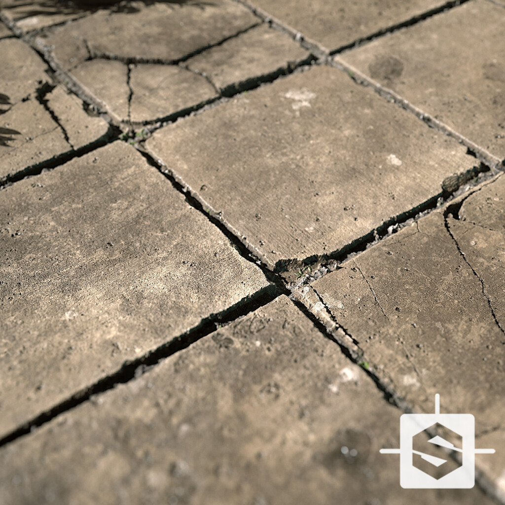 ArtStation - Old Concrete Plates/ Substance Designer