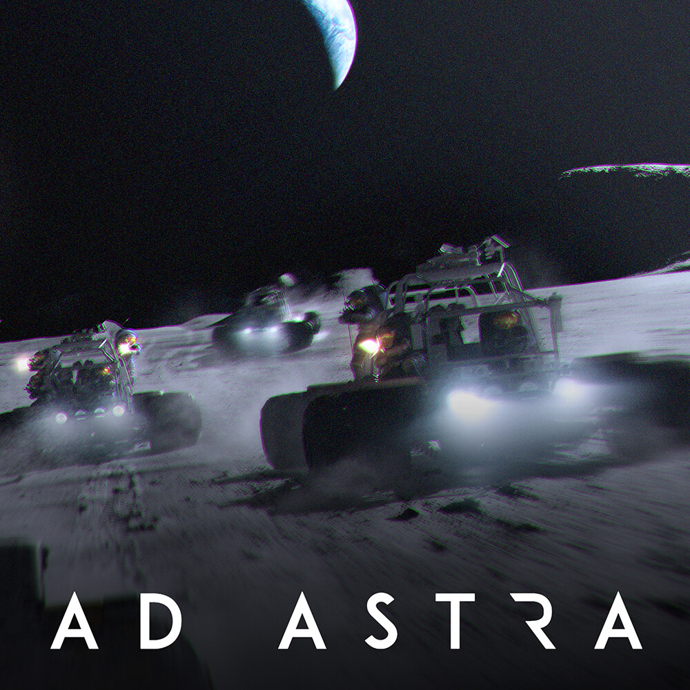 ArtStation - Ad Astra - Moon Rover Chase