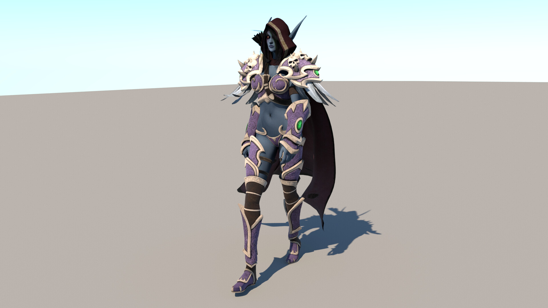 Artstation Female Warrior Walk Cycle 3d Videogame Animation