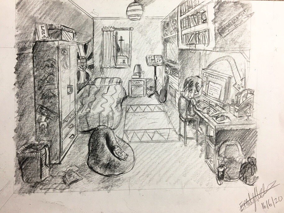 ArtStation - OC Room Sketch Concept