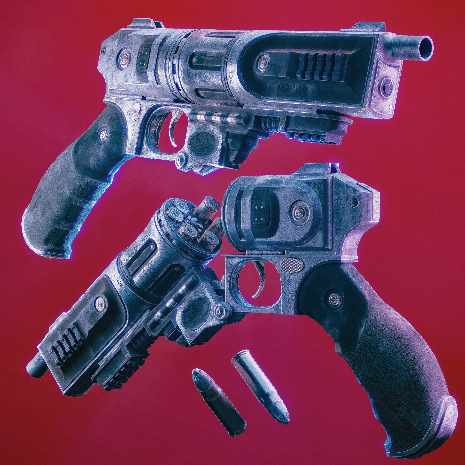 Cyberpunk Revolver Concept Art
