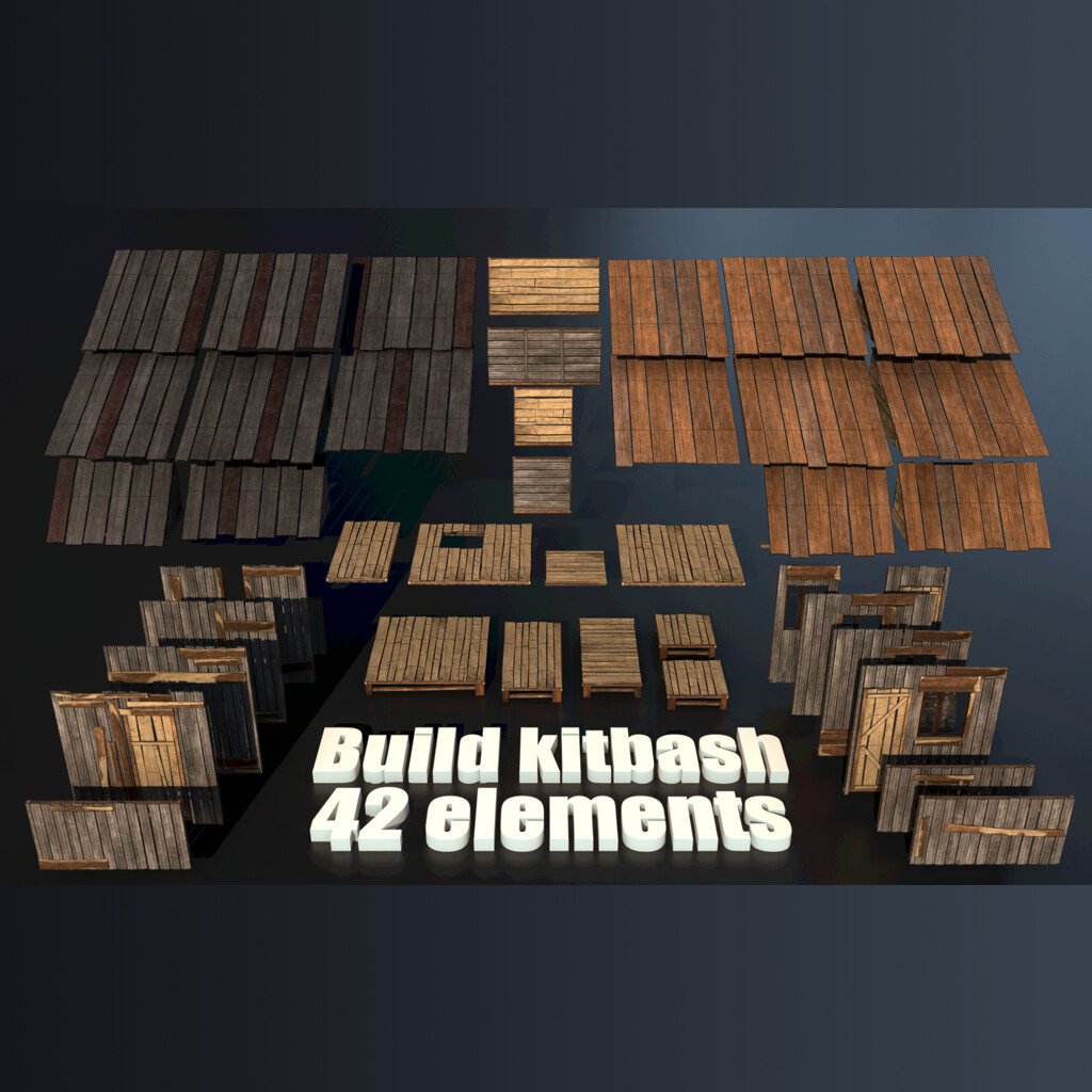 ArtStation - Wood Build Construct Collection