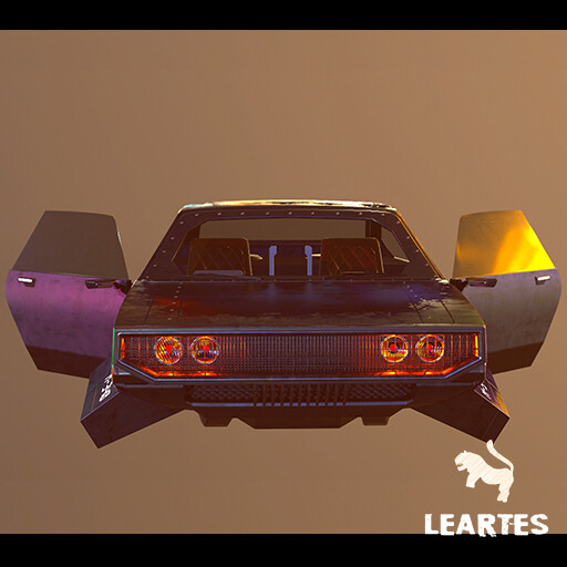 ArtStation - Retro Cyberpunk Car