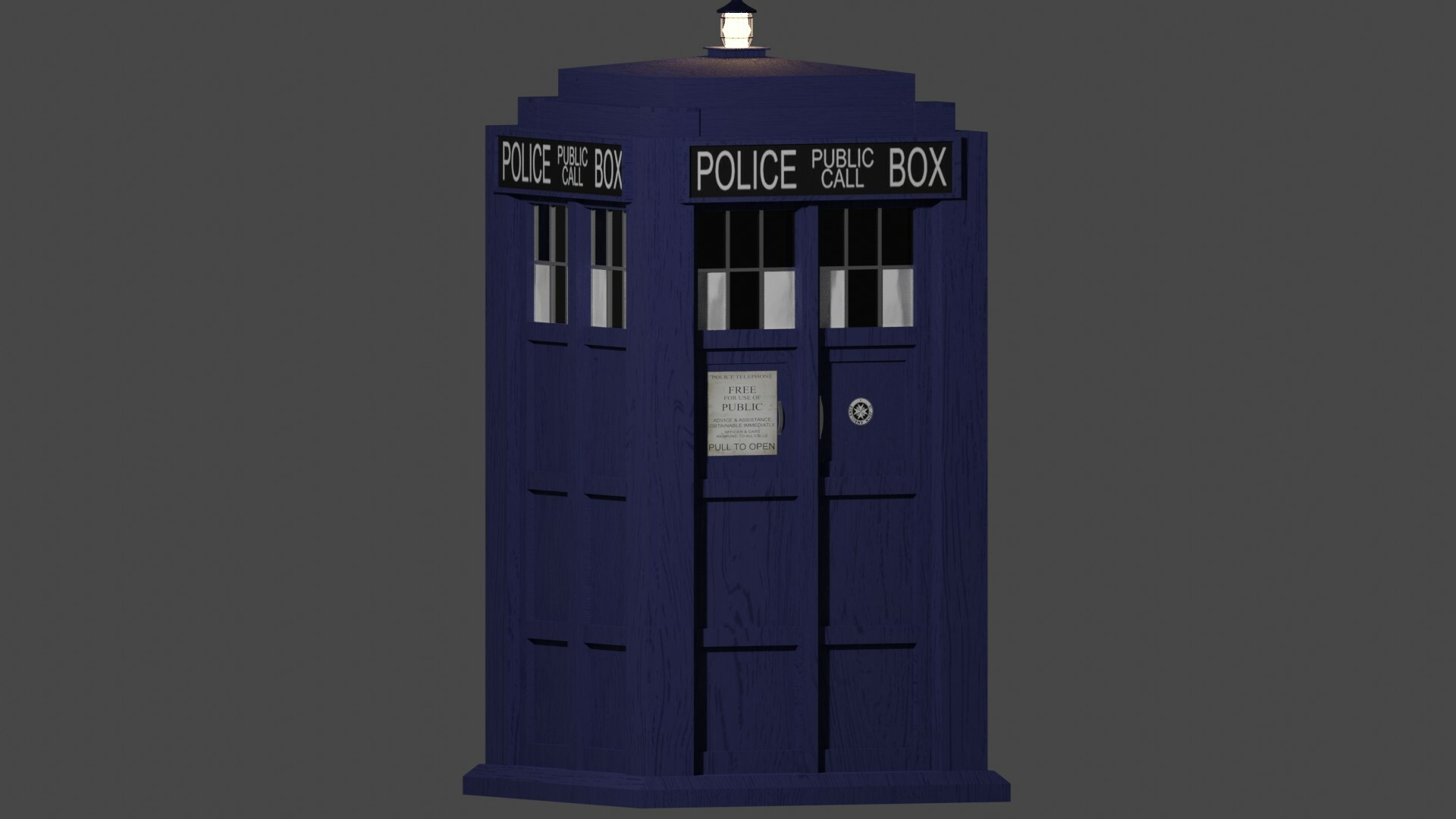 ArtStation - Tardis 3D Model - Doctor Who Fan Art