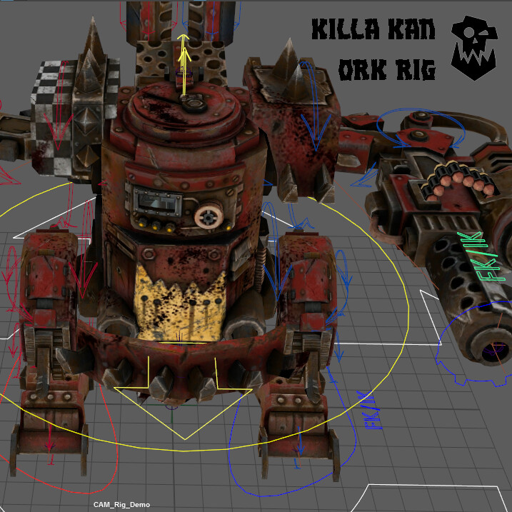 ArtStation - Ork Killa Kan - Low Poly Rig