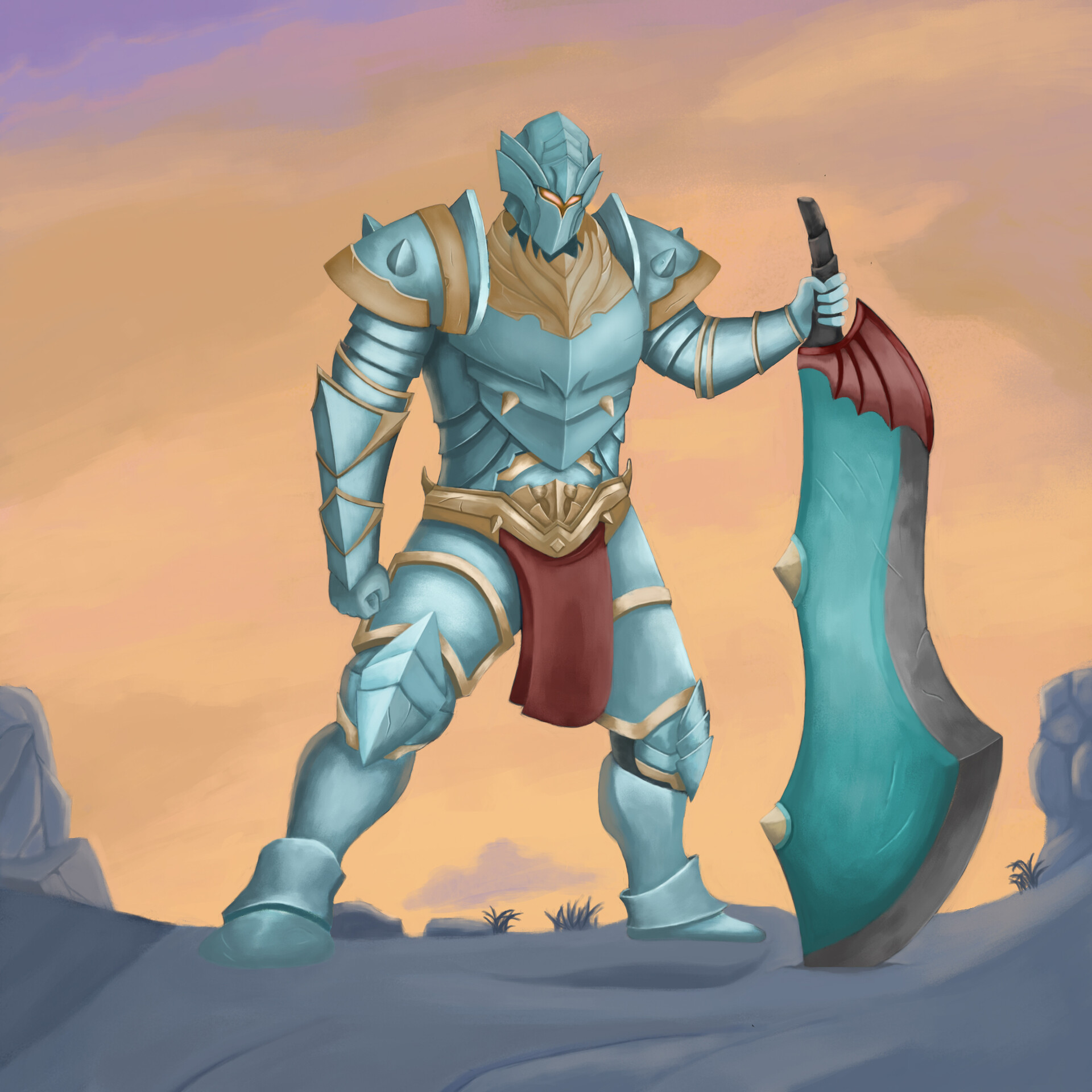 ArtStation - Gallion, a knight from WestLand