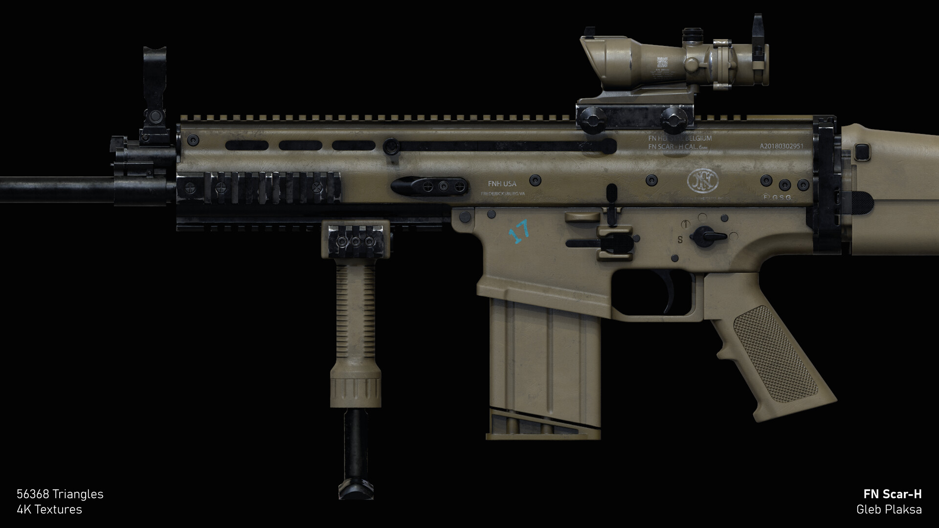 ArtStation - OLD ARTWORK - Weapon Art | FN Scar-H