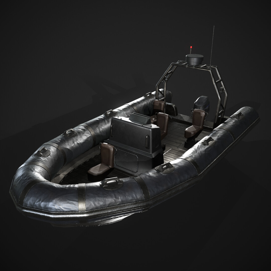 ArtStation - Hard Bottom Inflatable Boat