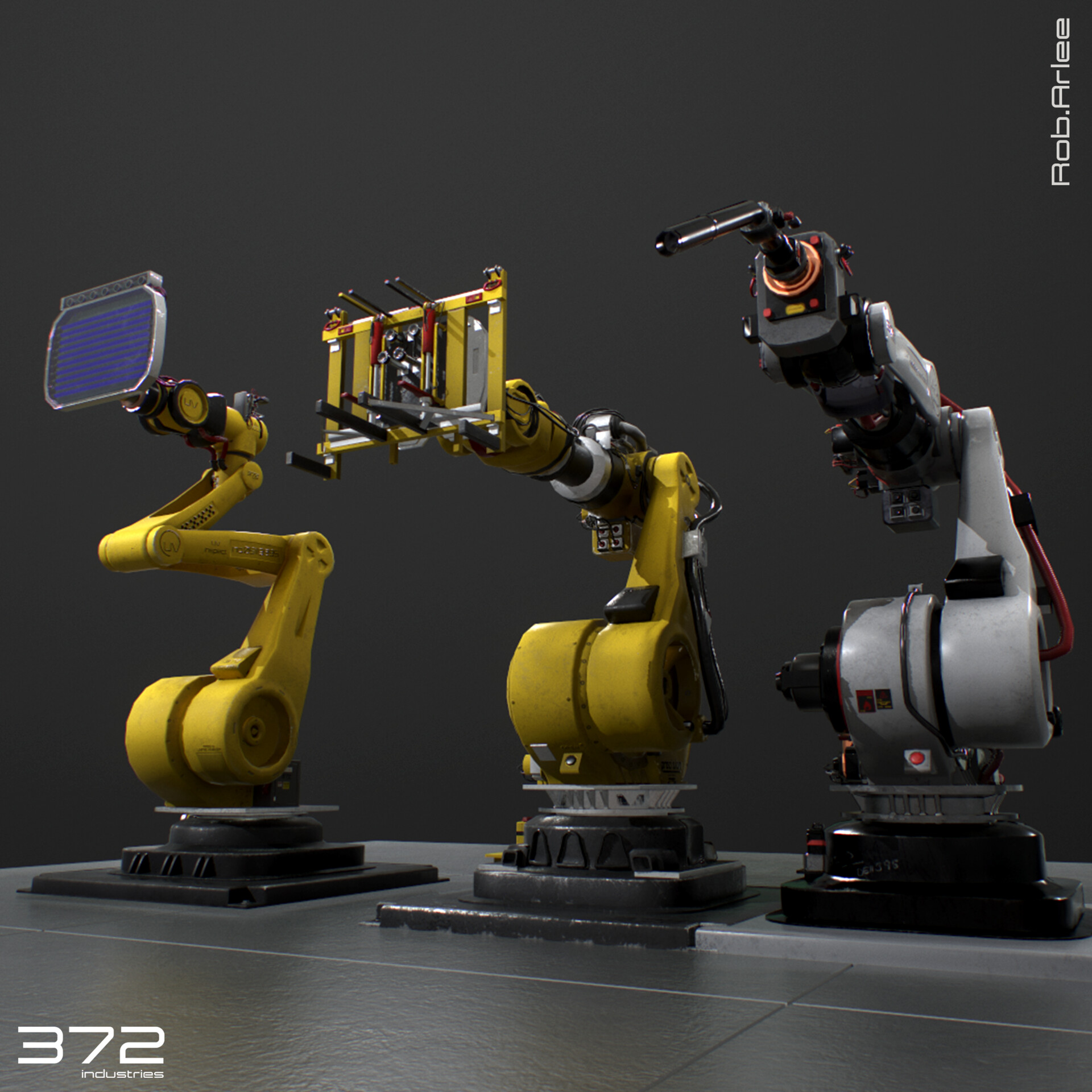 ArtStation - 3 Robotic Arms - FMP - Part I