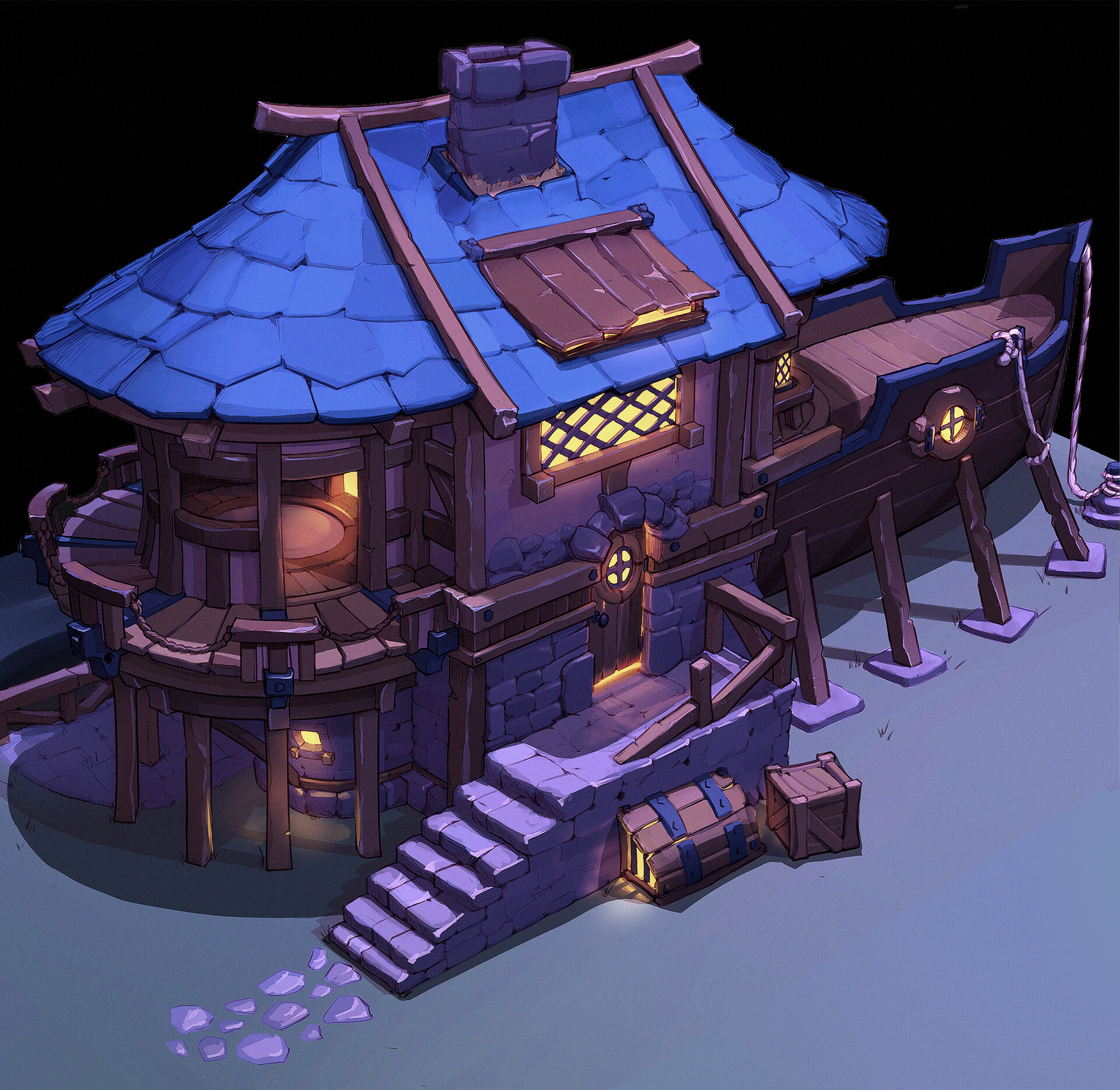 ArtStation - Darksburg Harbor