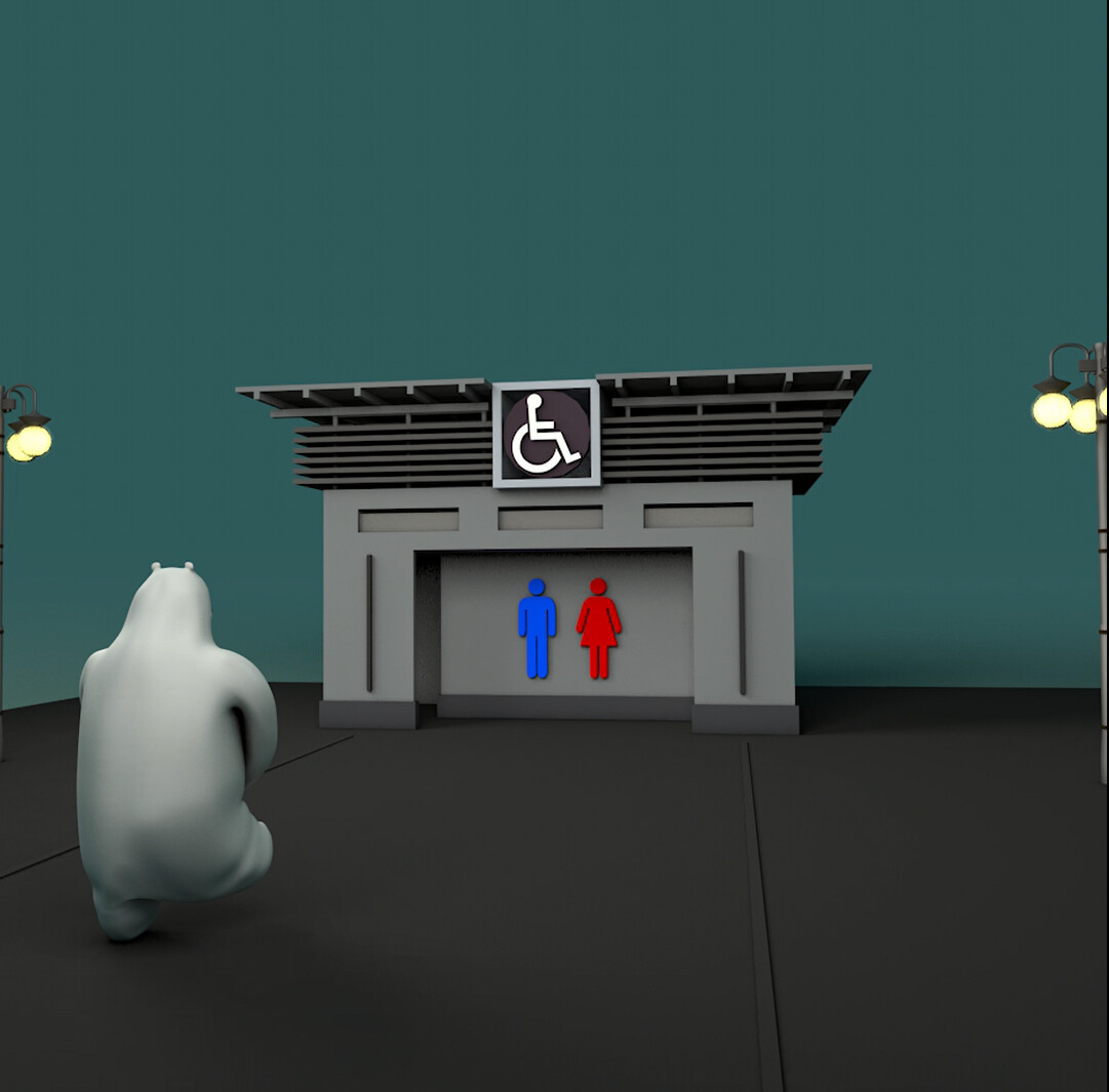 ArtStation - Bear Needa Toilet!!