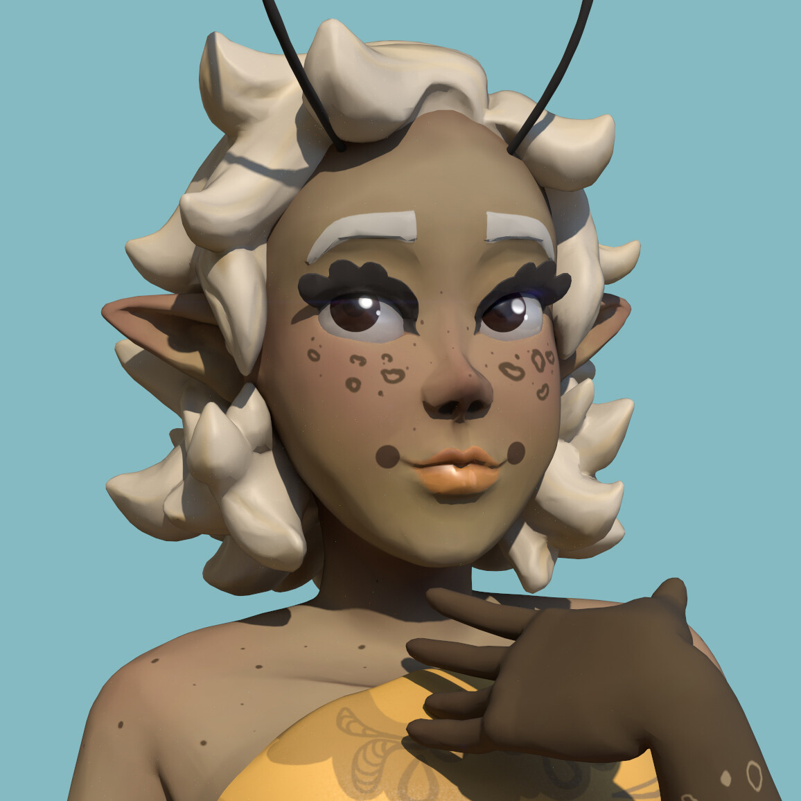 ArtStation - Moth Girl Posed Sculpt