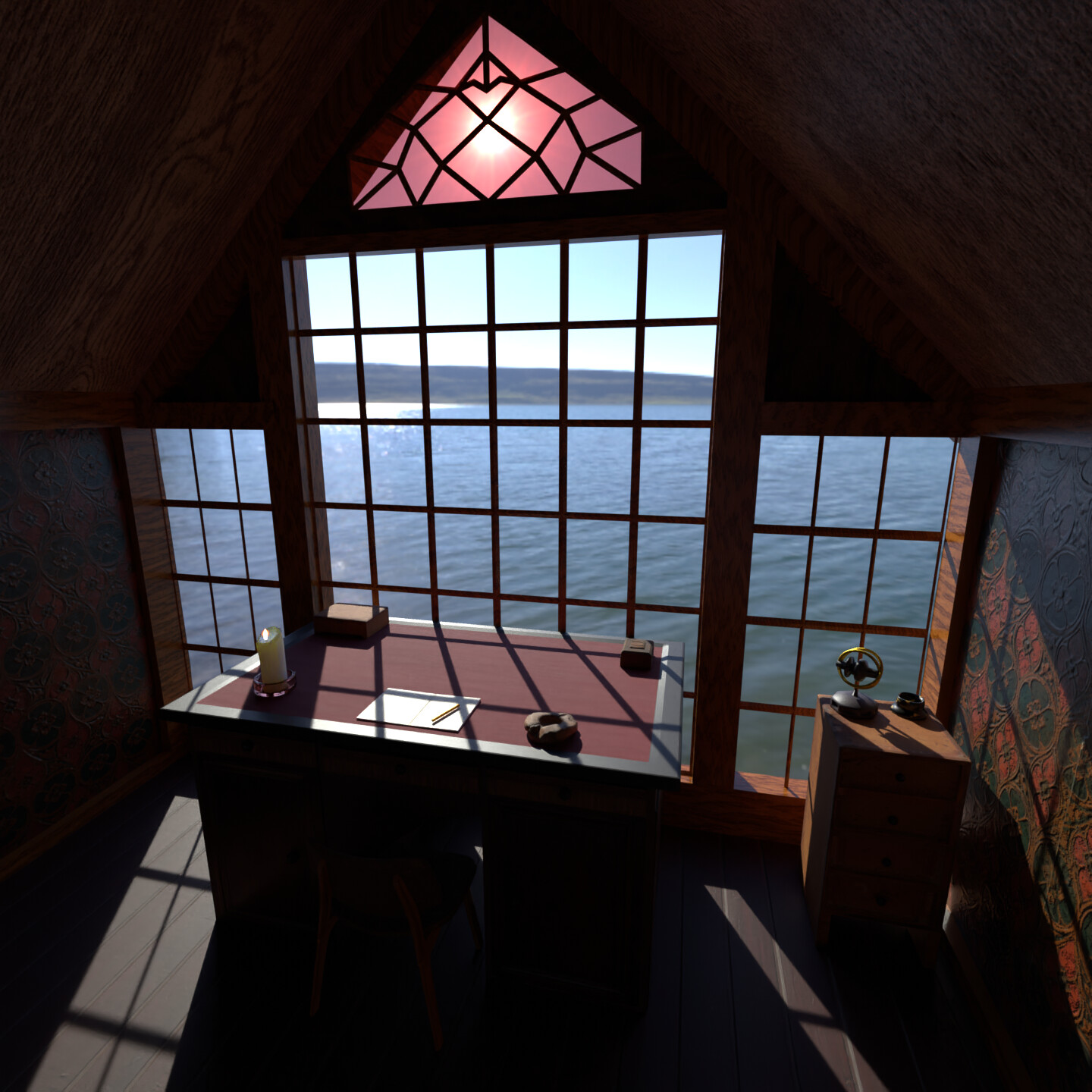 ArtStation - ledger room, modeled + quixel + other assets