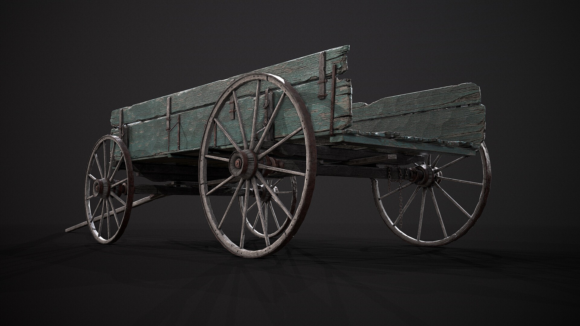 ArtStation - Weathered Buckboard Wagon