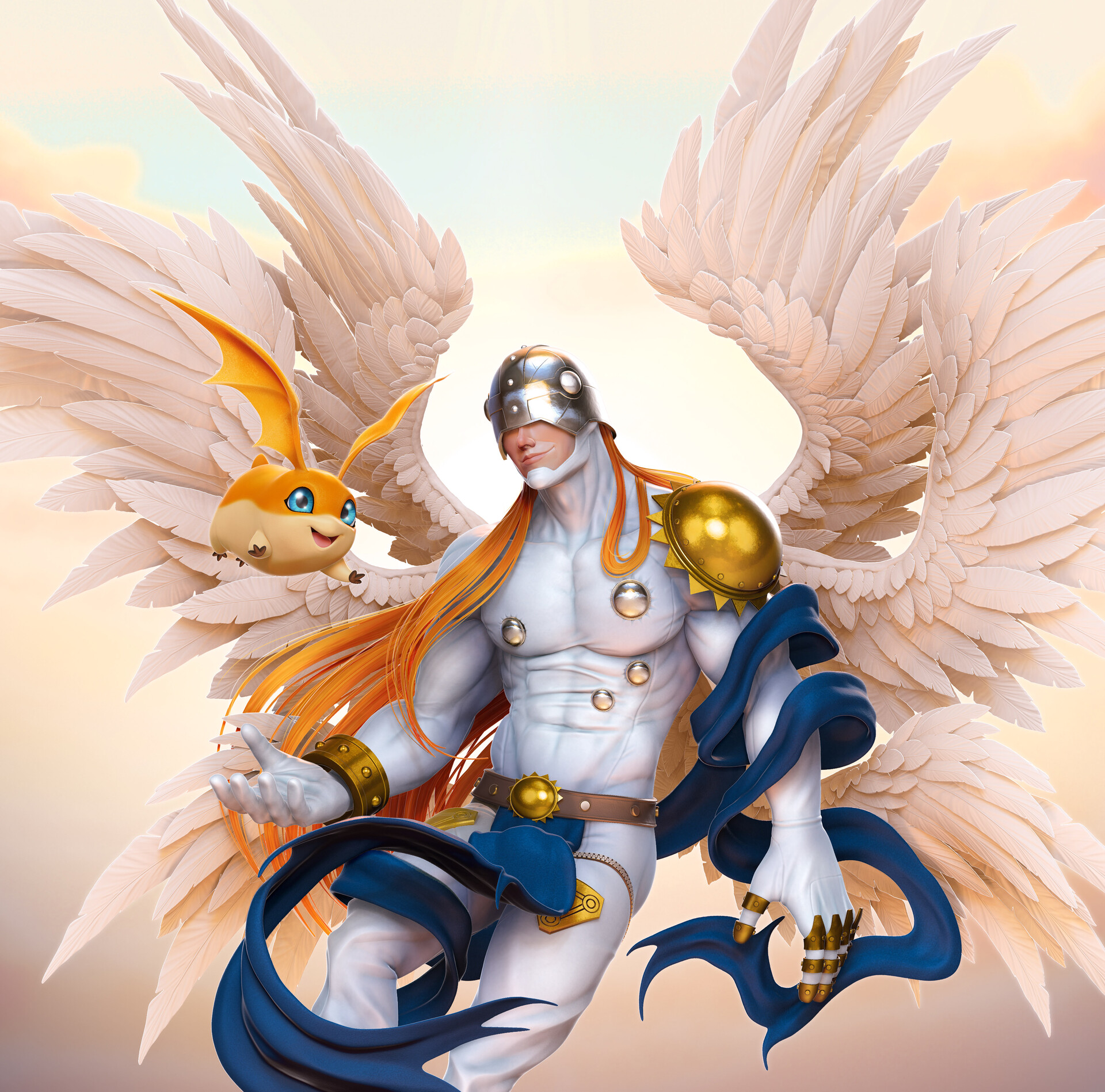 ArtStation - Patamon - Angemon, Filipe Rodrigues