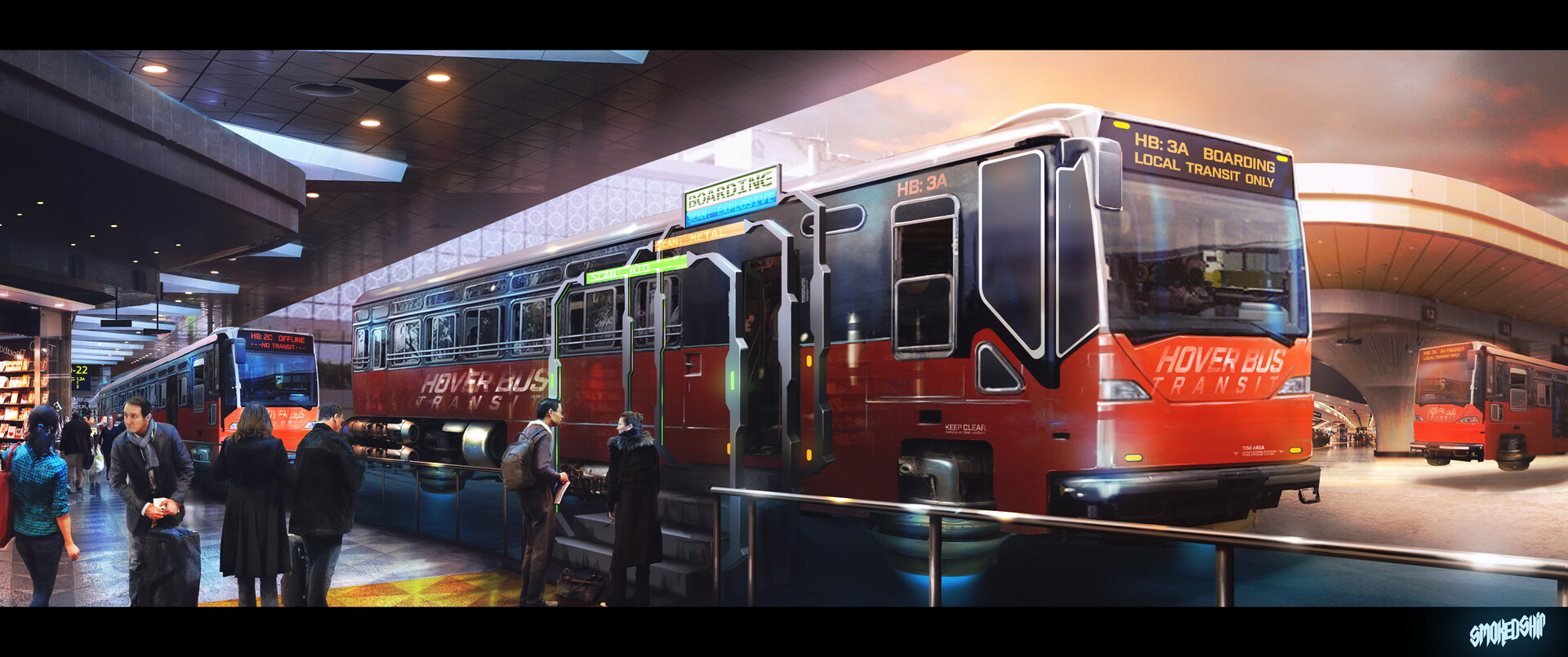 ArtStation - Hover-Bus Terminal