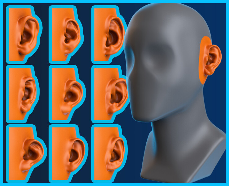 ArtStation - Zbrush - Ear- VDM Brushes