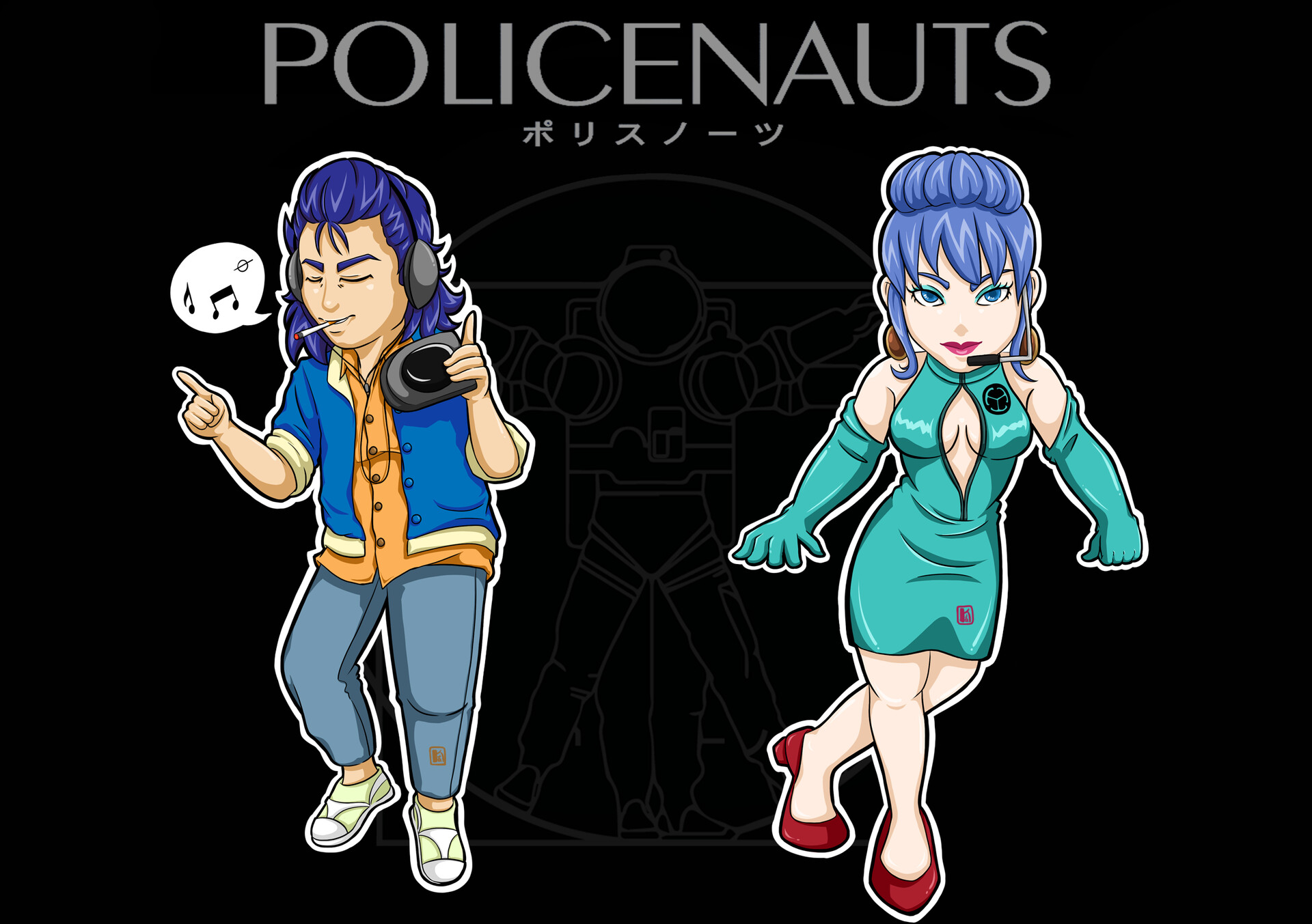 ArtStation - Policenauts - Characters for YouTube thumbnails