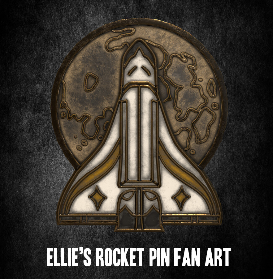 ArtStation - Ellie's Rocket Pin