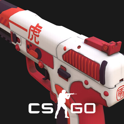 ArtStation - Five-Seven - Twin Skins: The Tiger - CS:GO Skin
