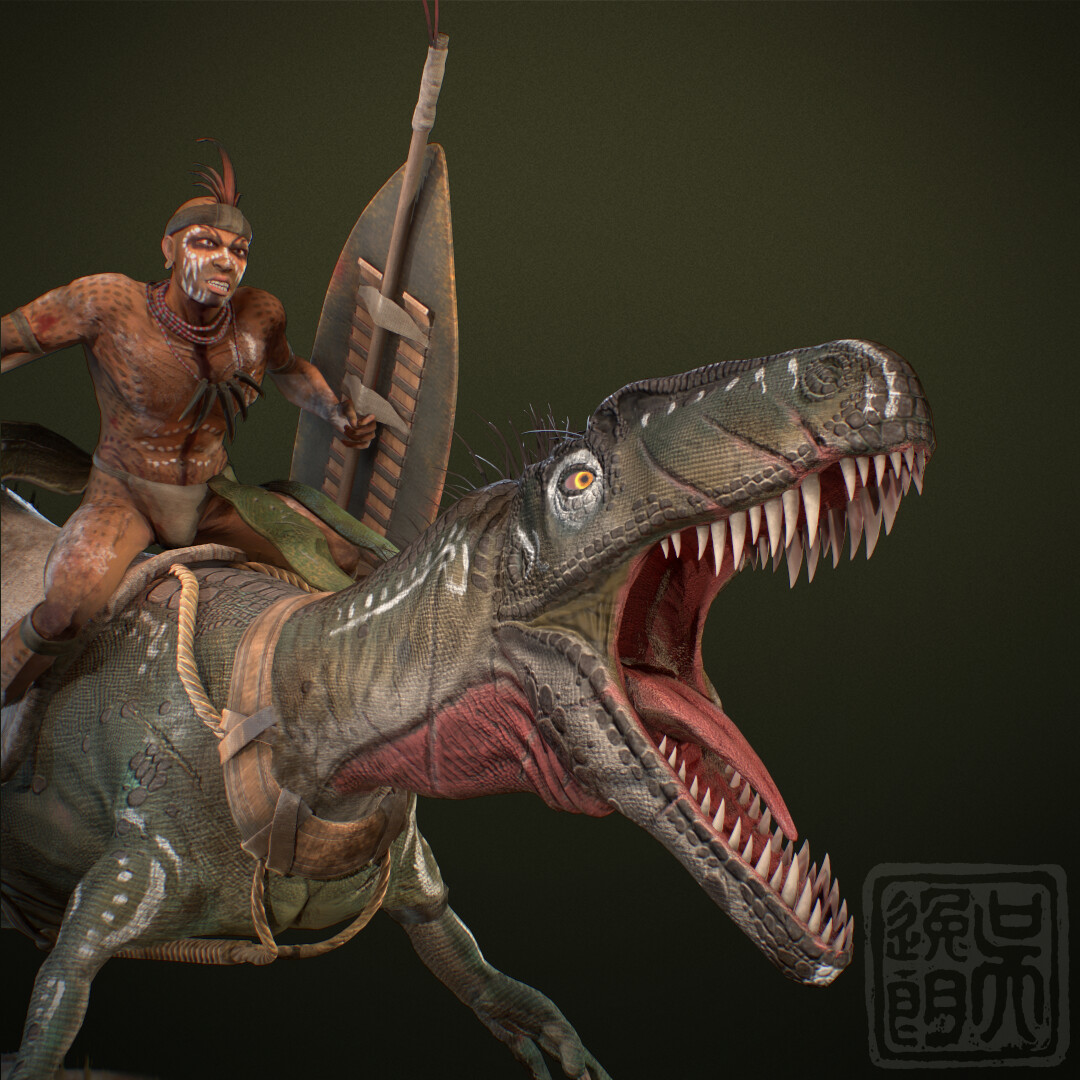 ArtStation - African Dinosaur Rider