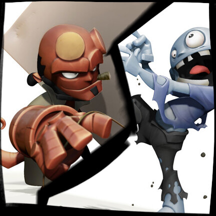 ArtStation - Hellboy VS Zombie