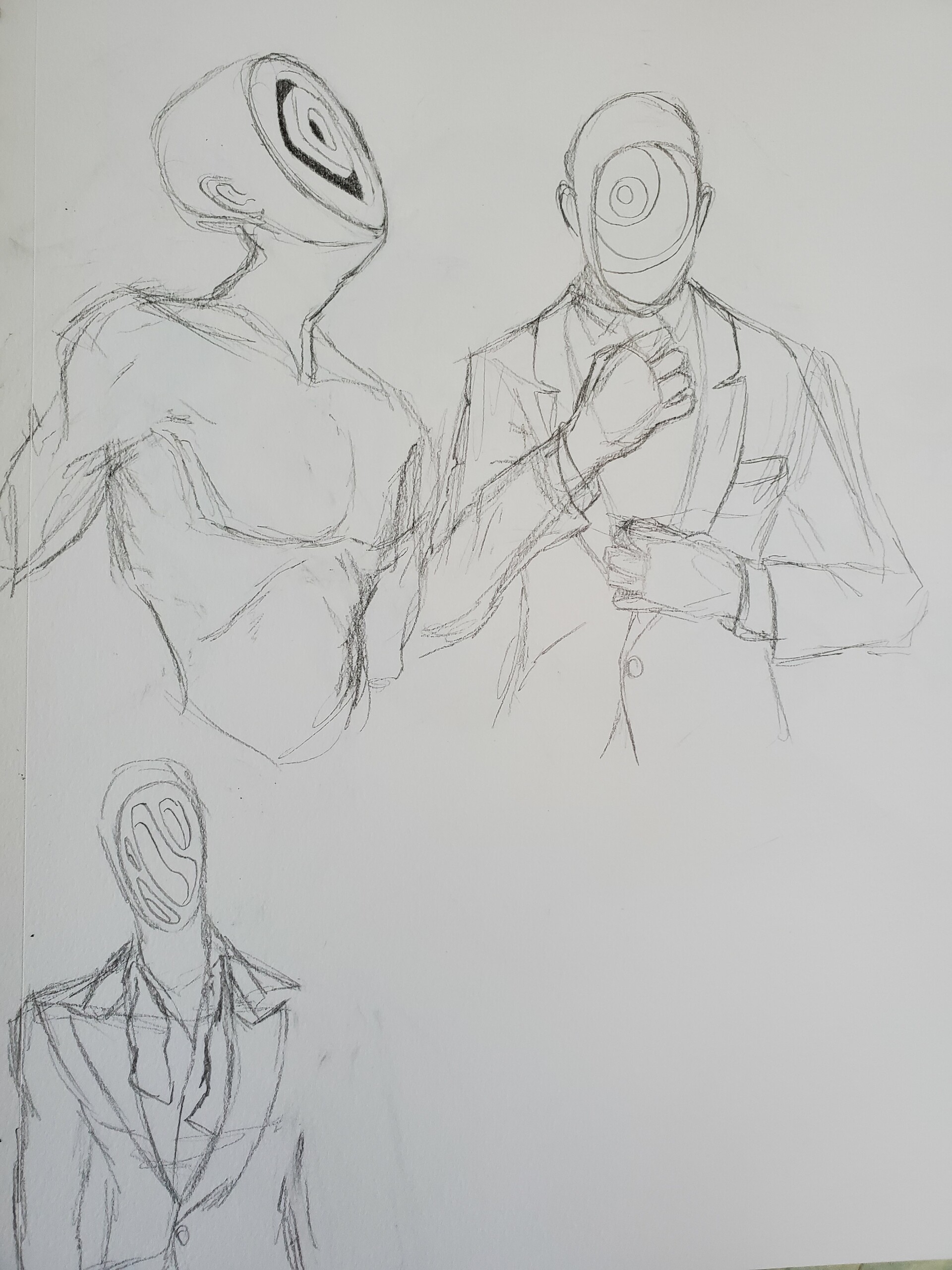 ArtStation - Sketchbook Page- Faceless Humanoids