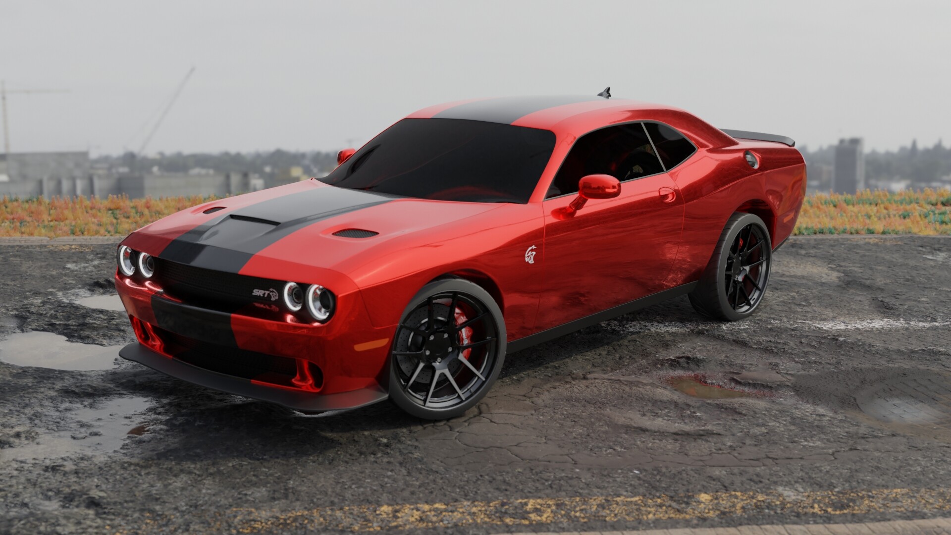 ArtStation - Dodge Challenger SRT Hellcat