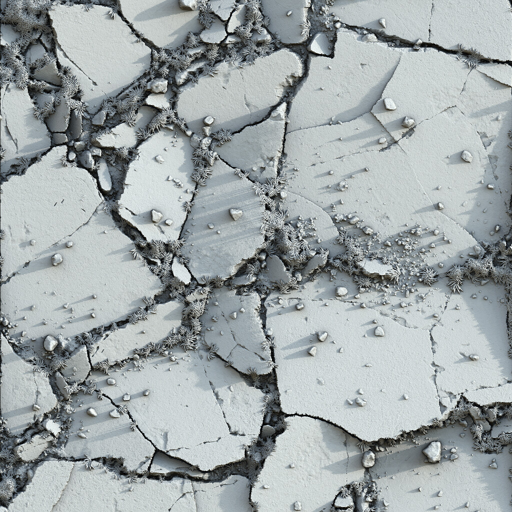 ArtStation - Overgrown broken concrete - Substance Designer