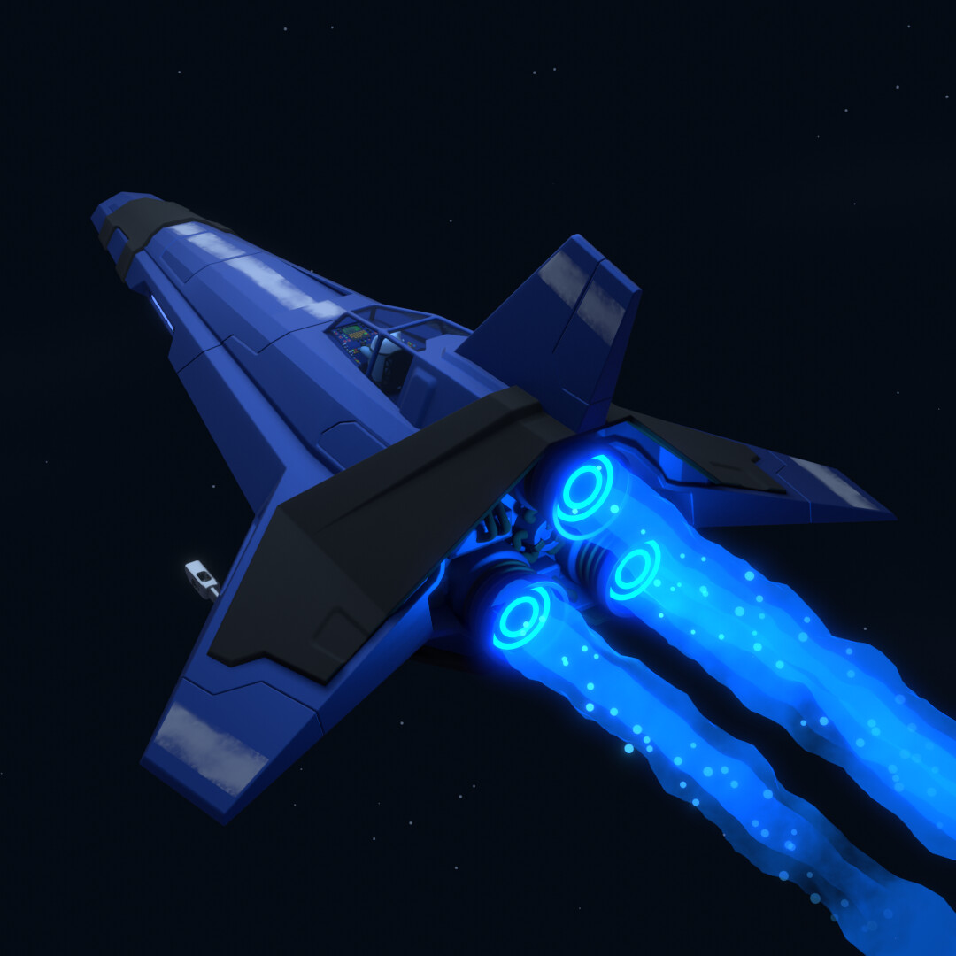 ArtStation - Blue Spaceship