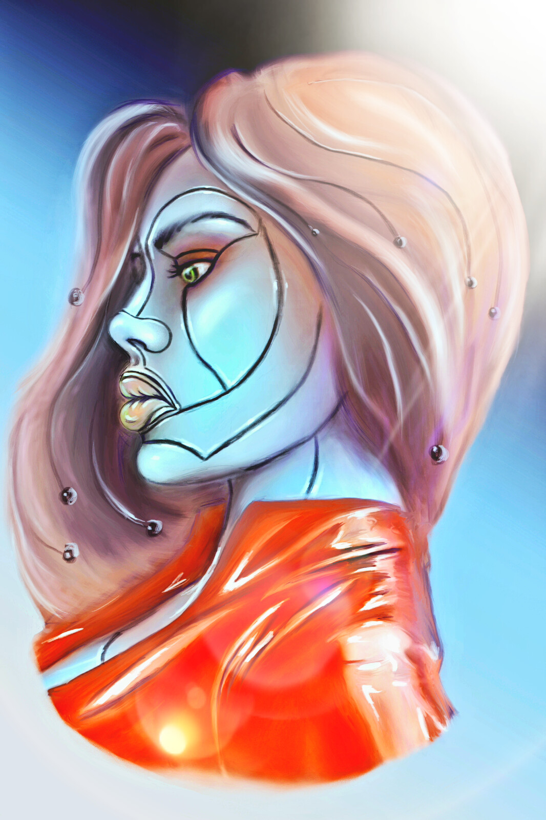 ArtStation - Robo-blue girl