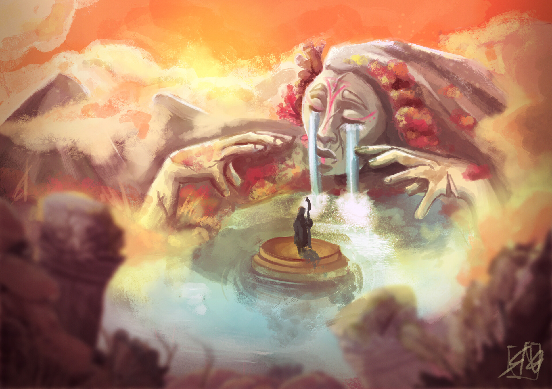 ArtStation - Lake of the crying goddess