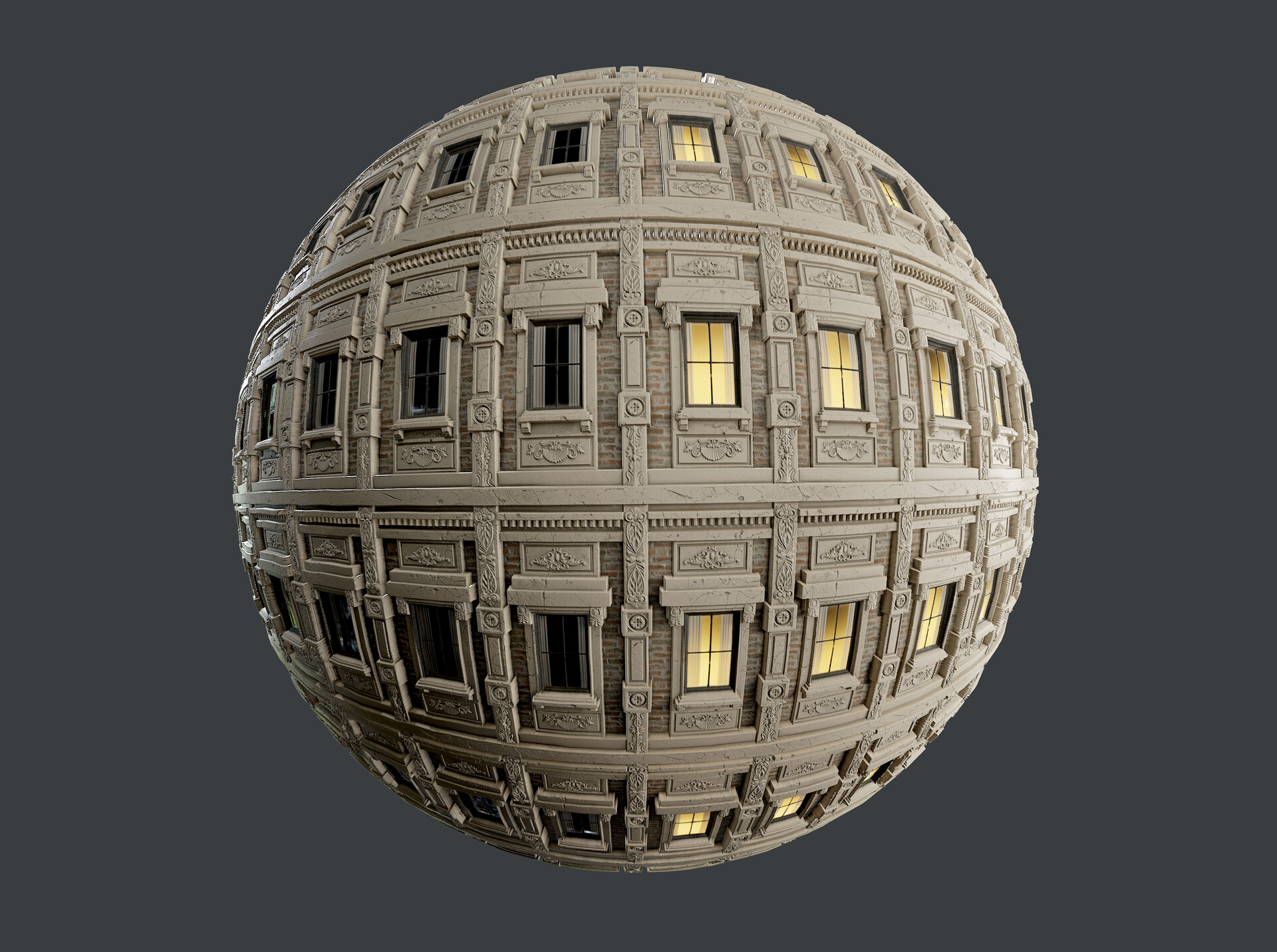 ArtStation - Ornate City Building Facade PBR Texture