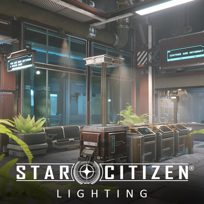 ArtStation - Star Citizen: Area 18 City Transit Hub and Security ...