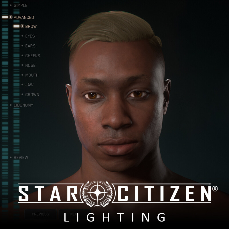 ArtStation - Star Citizen: DNA Character Editor v1 and v2 - Lighting