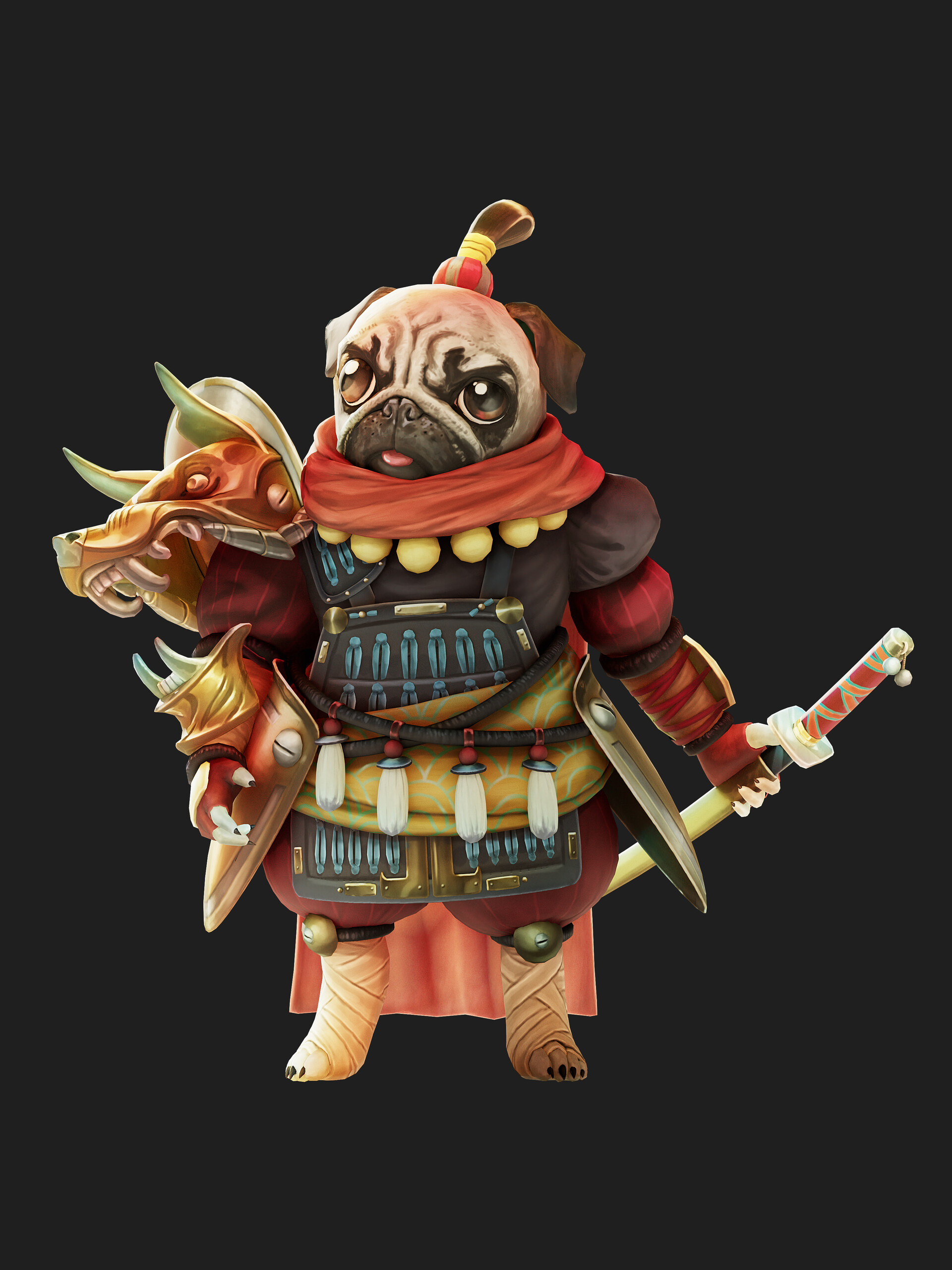 ArtStation - Samurai Pug - Corona Render, Andreas Bjørshol