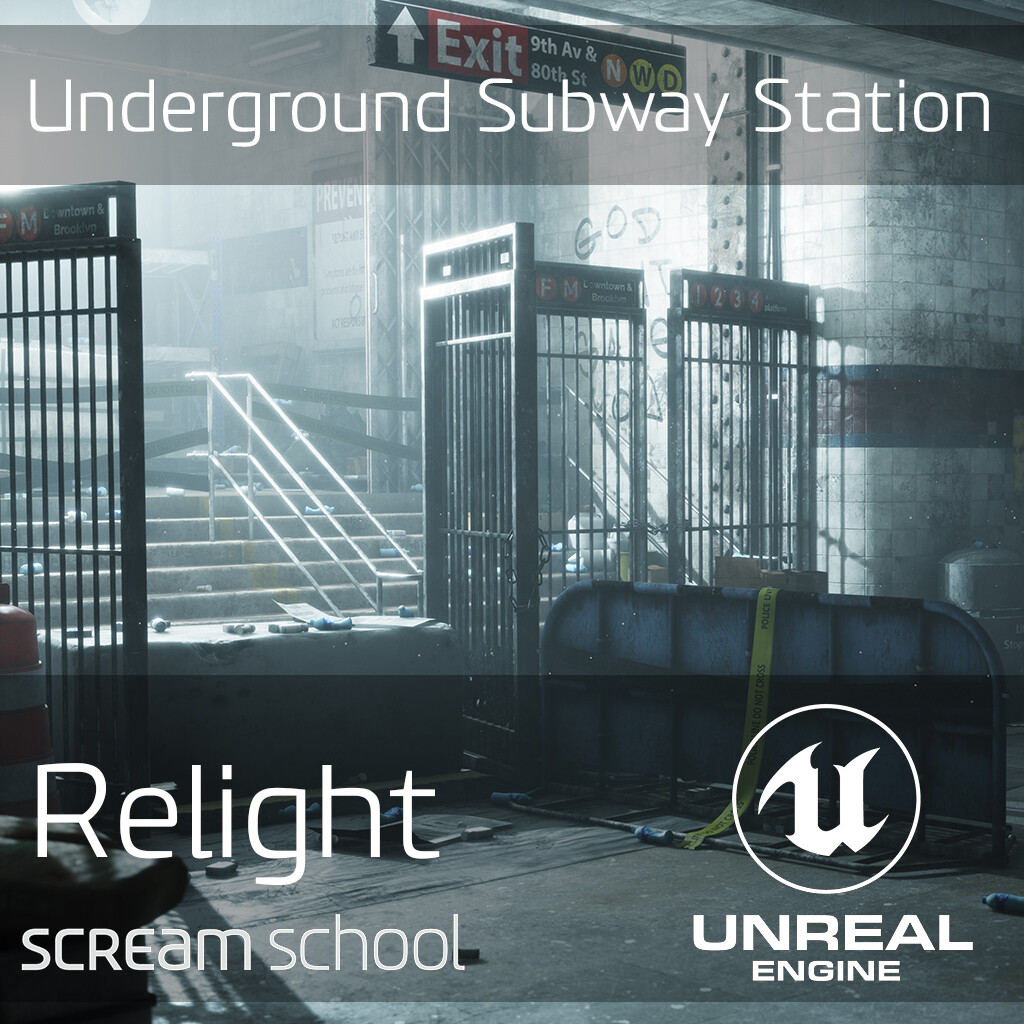 ArtStation - Underground Subway Station Relight