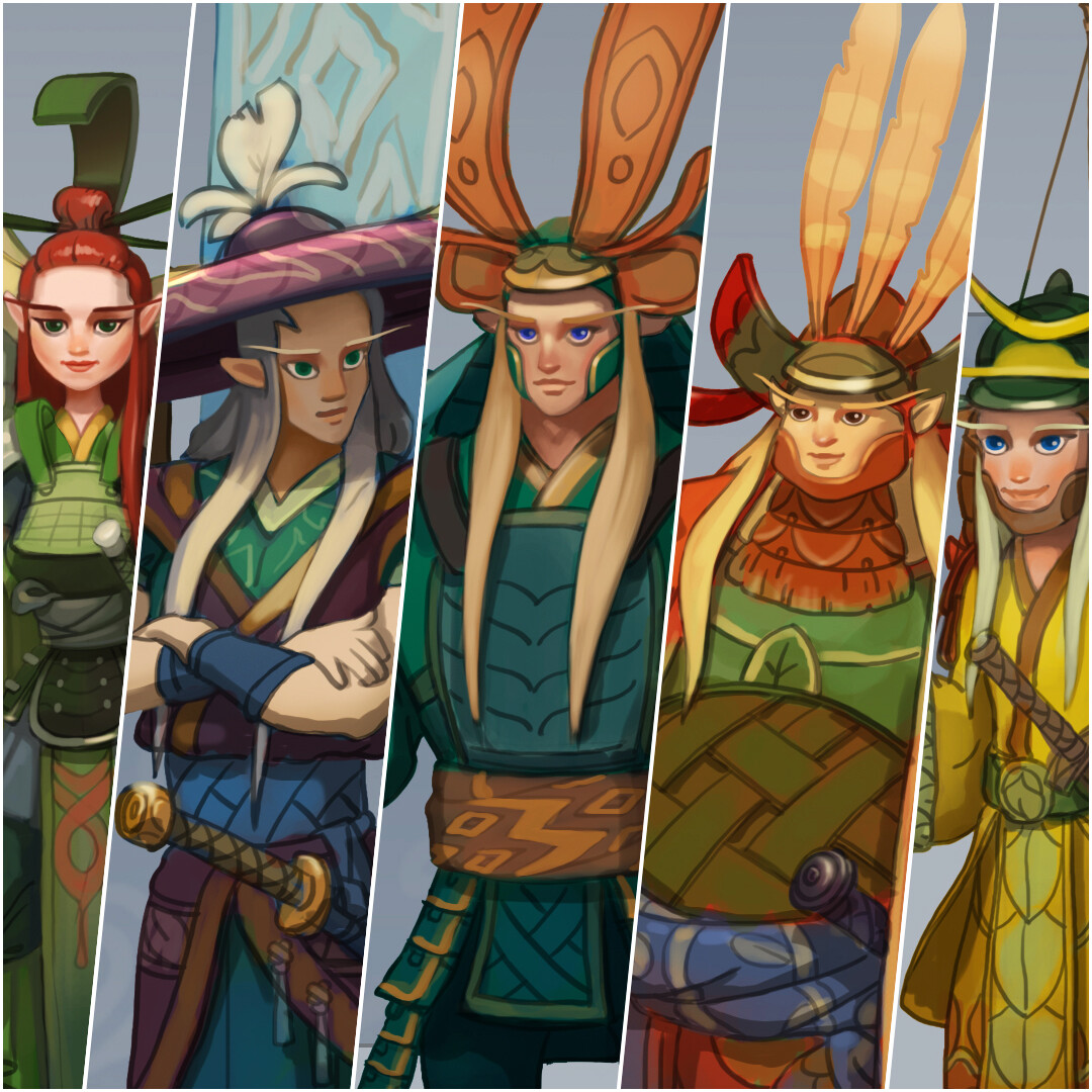 ArtStation - Light Elf - Samurai Concept