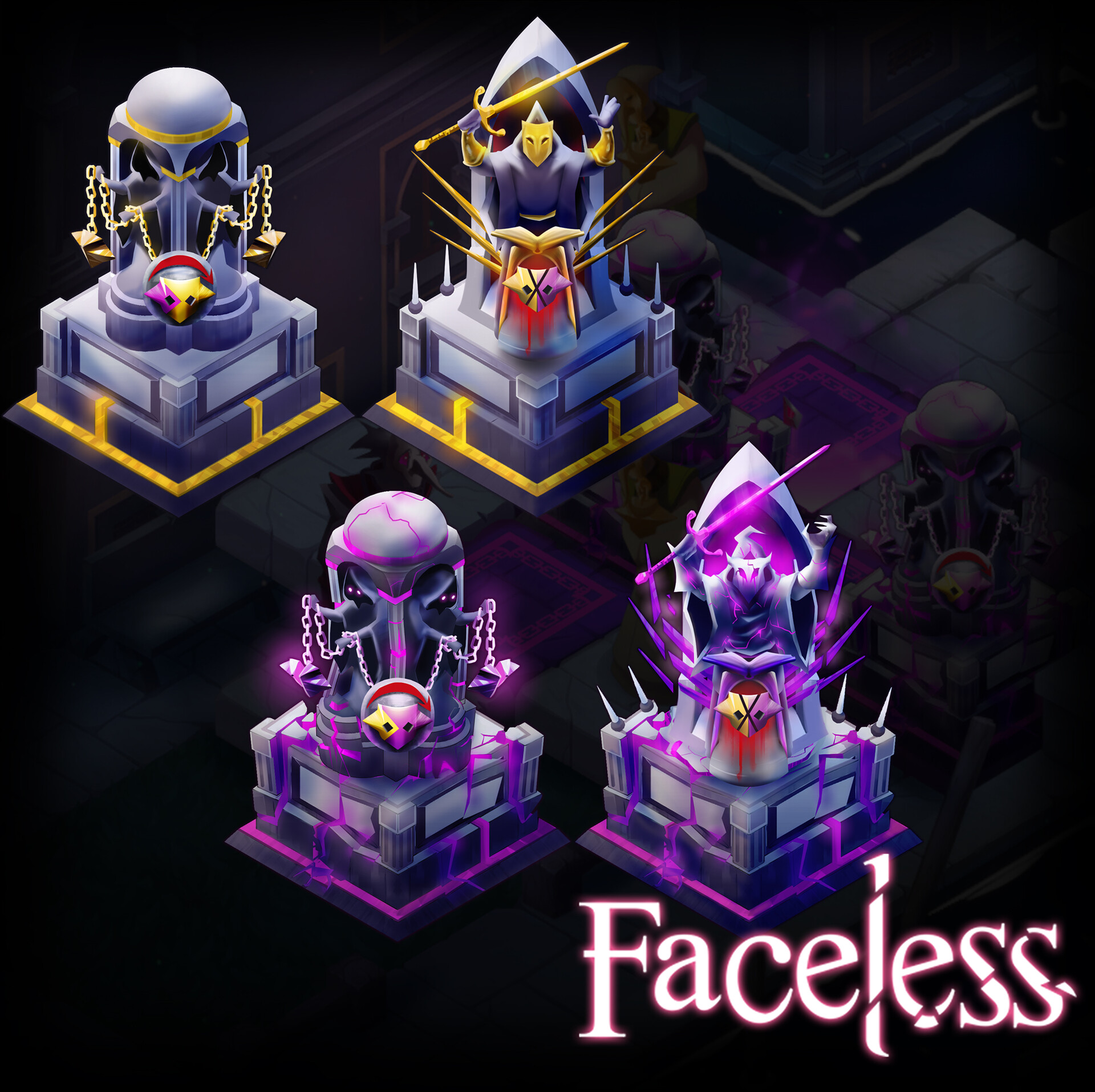 ArtStation - FACELESS - Statues (Gameplay Elements)